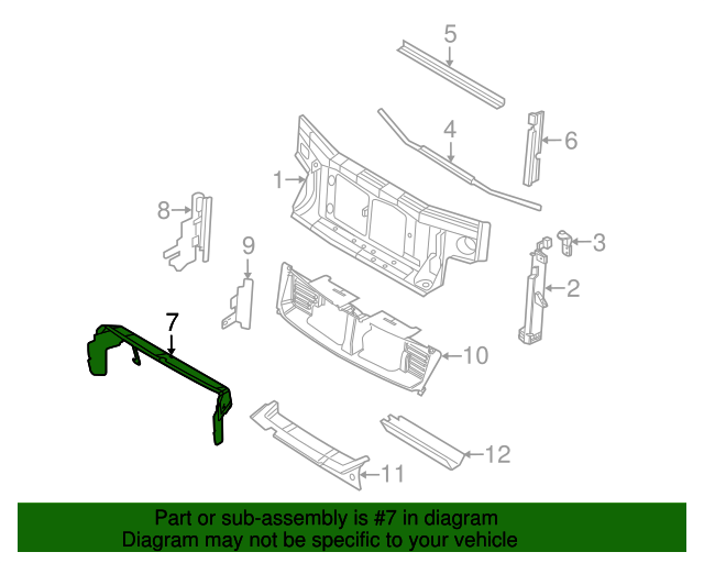 Ford 6L2Z-8327-AA - Front Deflector - 2006-2010 Ford | OEM Ford Part