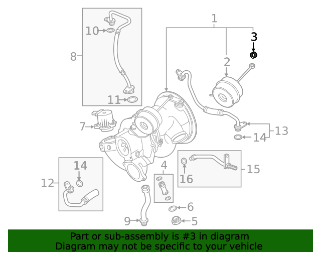 2019-2022 Audi Vacuum Unit Spring 06M-145-635 | Audi USA Parts