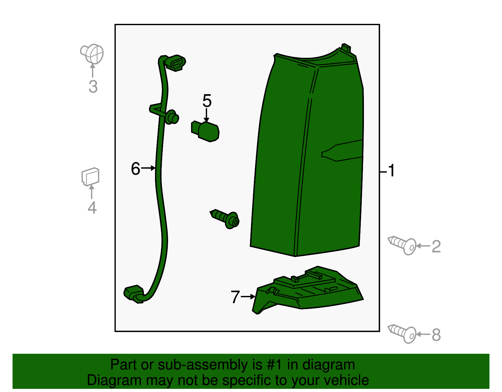 2015-2020 GMC Rear Passenger Side Stop Lamp 84536243 GM | GMPartsDirect.com