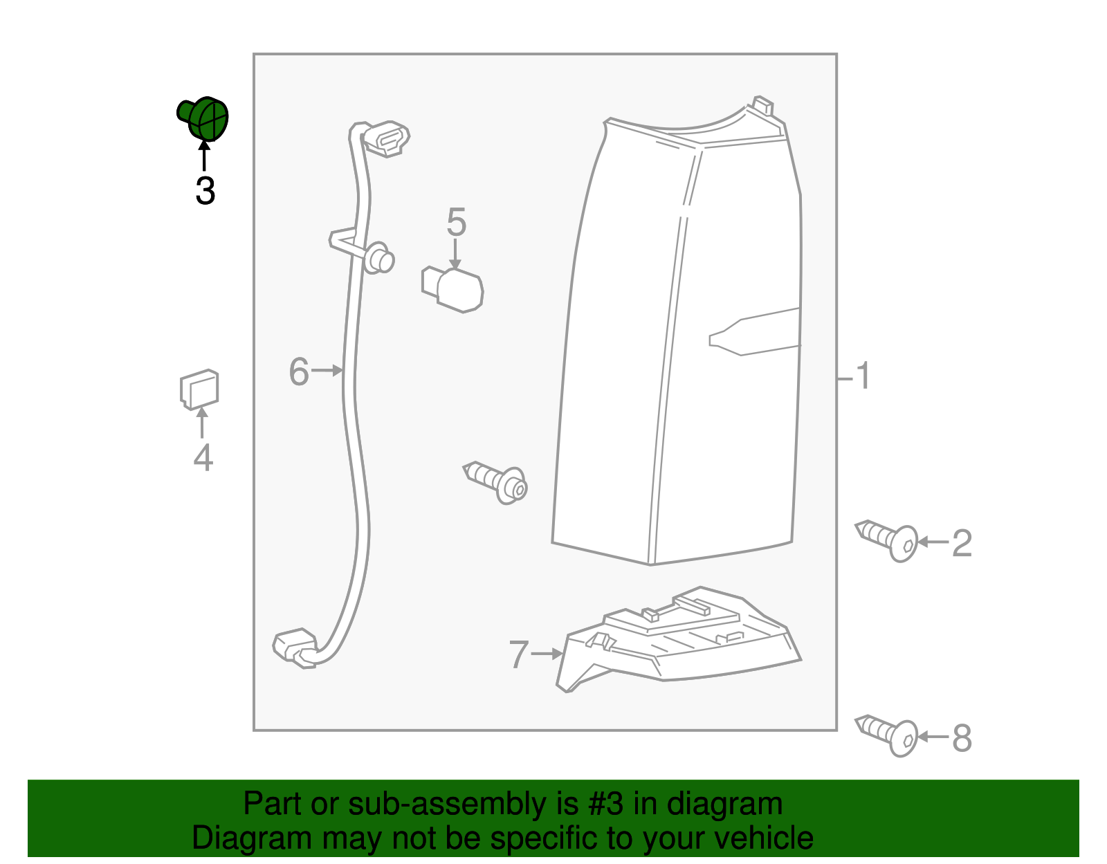 2015-2025 GM Tail Lamp Retainer 84221534 GM | GMPartsDirect.com