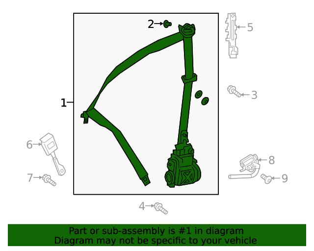 2019-2023 Mercedes-Benz Retractor Assembly 463-860-54-00-3D53 | MB OEM ...