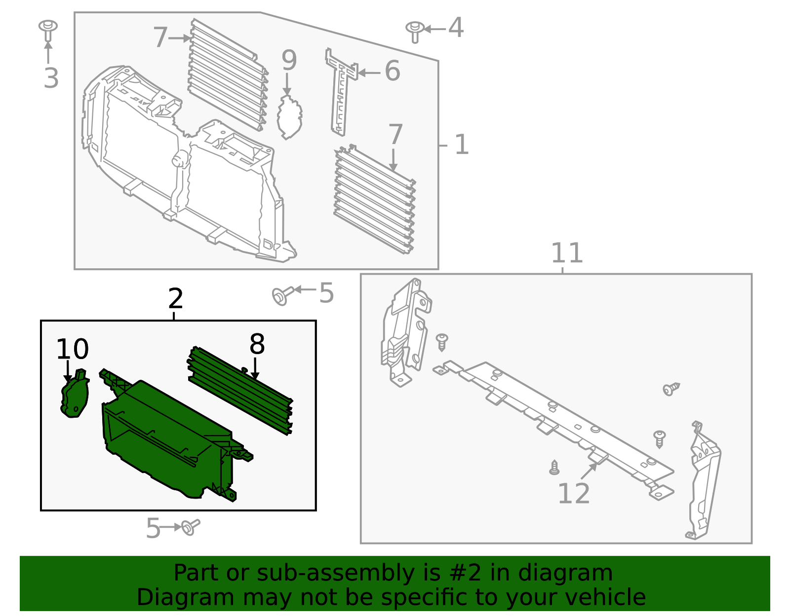 ML3Z-17626-P - Radiator Shutter Assembly 2021-2025 Ford F-150 | Ford ...