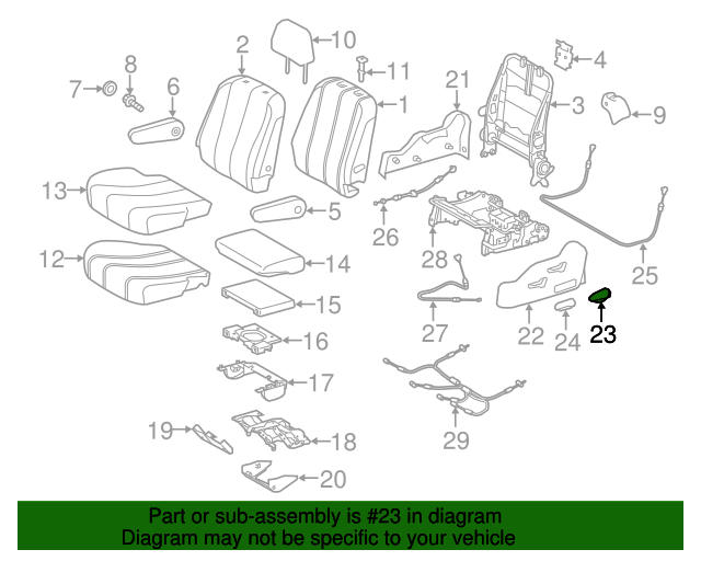 72526-08040-C0 - Adjust Handle - 2015-2020 Toyota Sienna | OEM Parts Quick