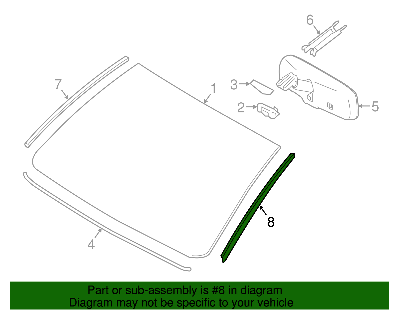 2016-2023 Toyota Tacoma Reveal Molding 75534-04010 | Toyota San Diego Parts