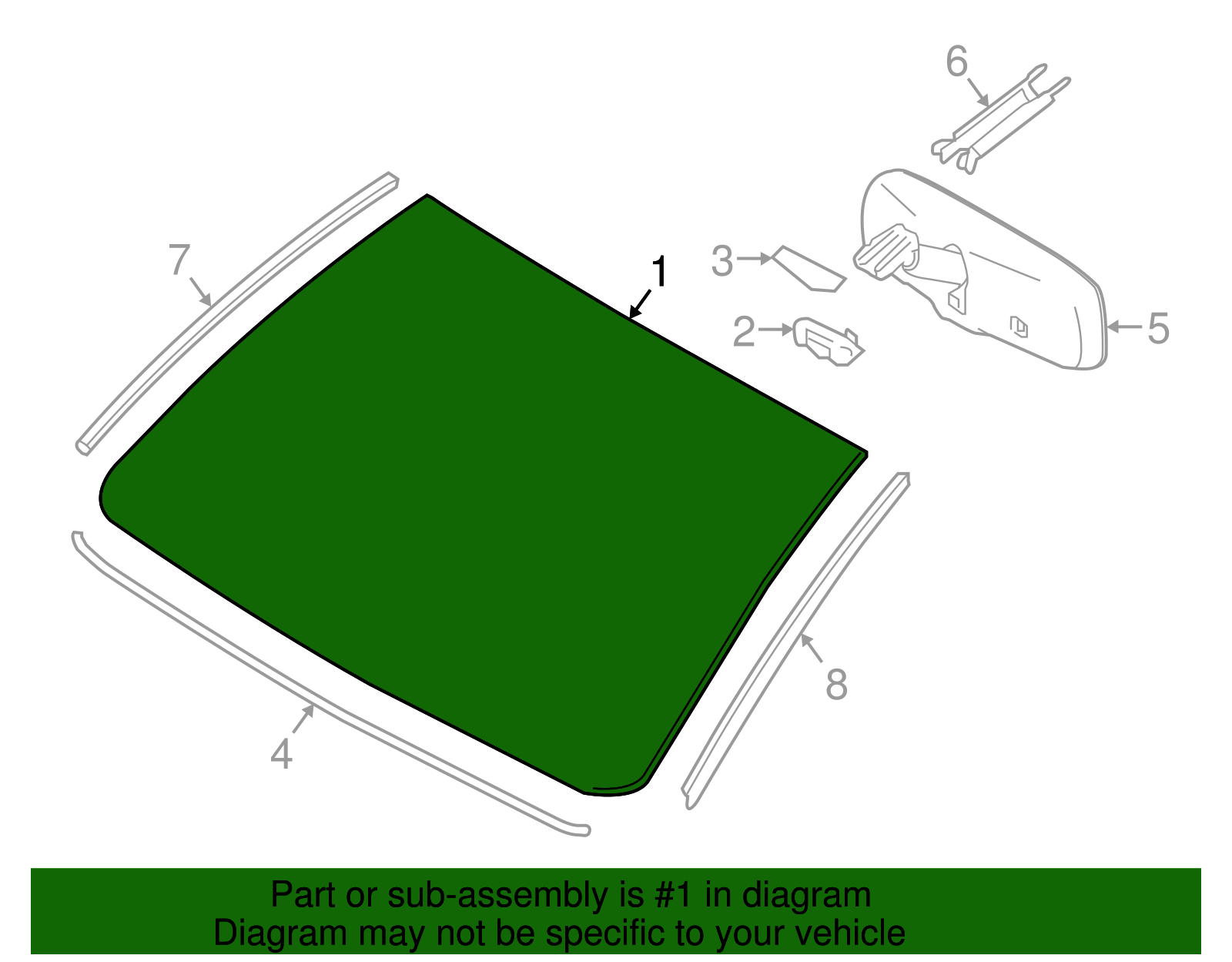 OEM 2016-2017 Toyota Tacoma Windshield Part # 56101-04060 | Modern ...