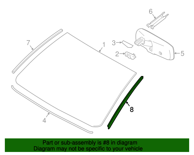 75534-04010 - Windshield Molding 2016-2023 Toyota Tacoma ...