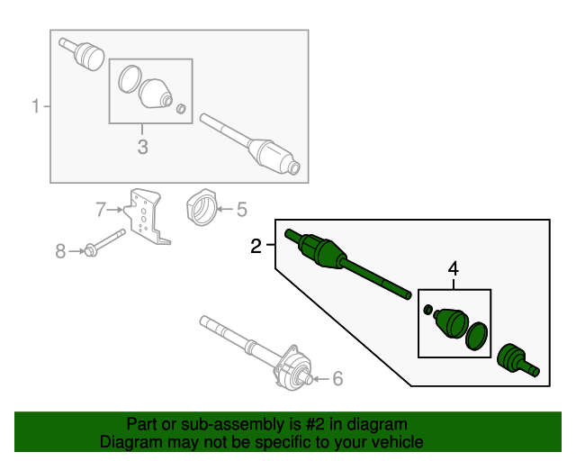 9L8Z-3A427-D - Axle Assembly 2009-2012 Ford | Ford OEM Parts Direct