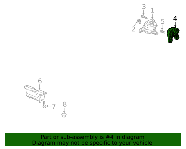 2023 GM Mount Bracket 85126630 | GMPartsDirect.com