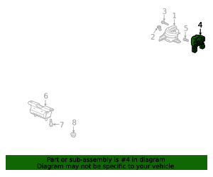 2021-2025 GM Driver Side Engine Mount Engine Side Bracket 85126630 ...