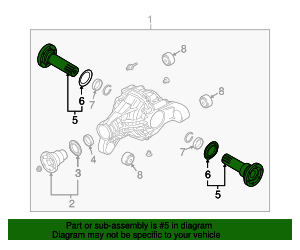 2007-2010 Audi Q7 Stub Shaft 0AB-525-284-B | Audi USA Parts