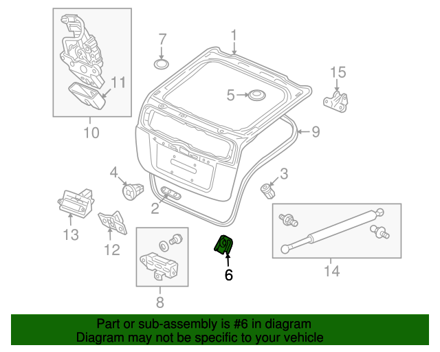 2005-2016 Honda Lift Gate Plug 90856-SDA-A01 | Cheaper Honda Parts