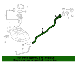 246-470-04-20 - Fuel Filler Neck 2014-2019 Mercedes-Benz ...