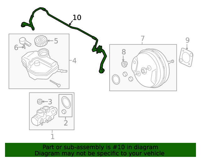 11667856824 - 2018-2023 BMW M5 Vacuum Hose (11-66-7-856-824) | BMW of ...