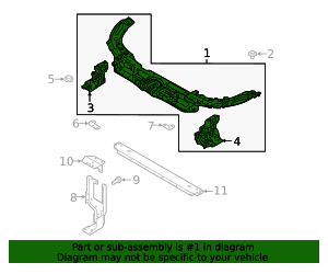 2020-2021 Land Rover Range Rover Evoque Radiator Support LR117299 | OEM ...