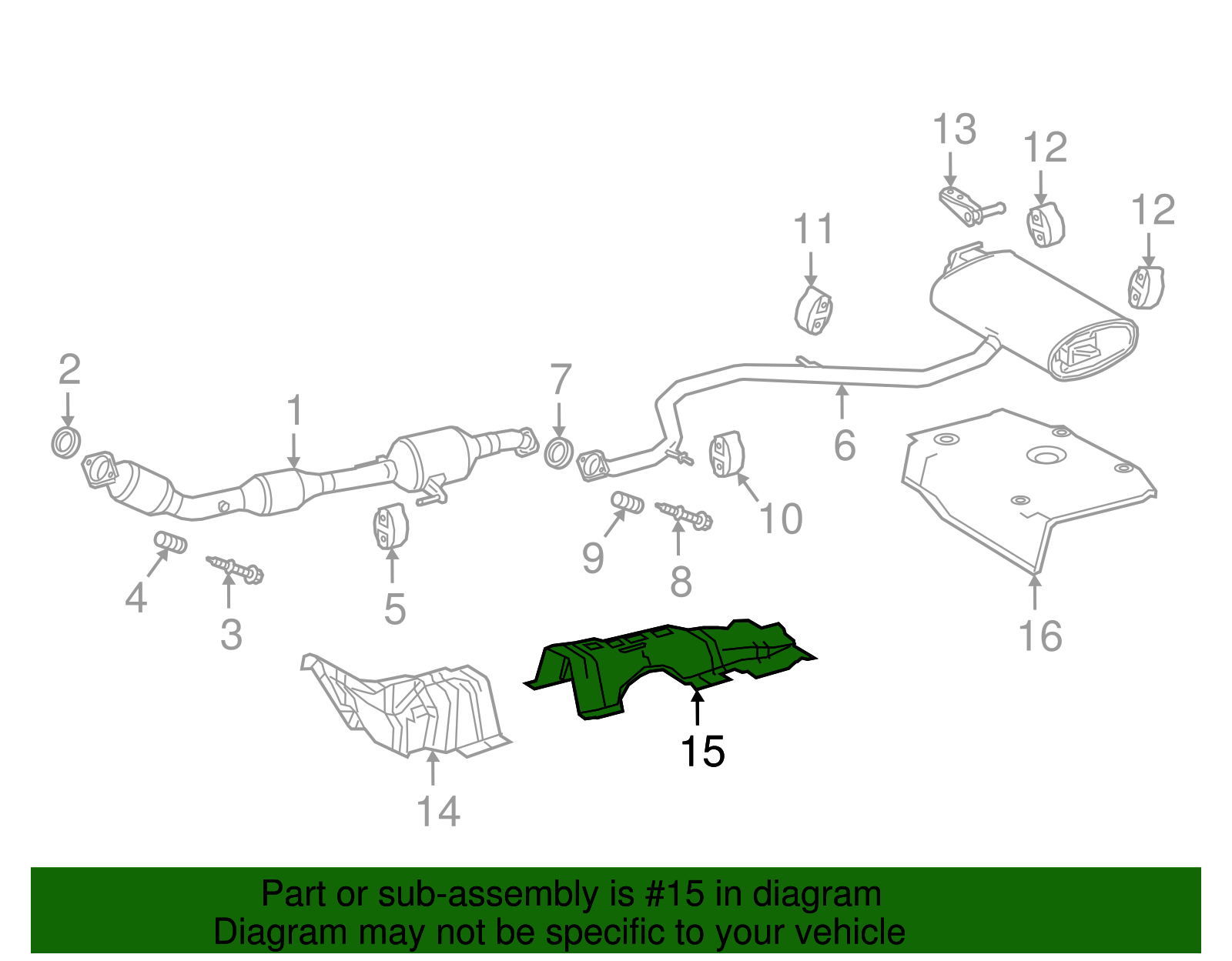 2018-2022 Toyota C-HR Heat Shield 58153-F4010 | Toyota Parts Center
