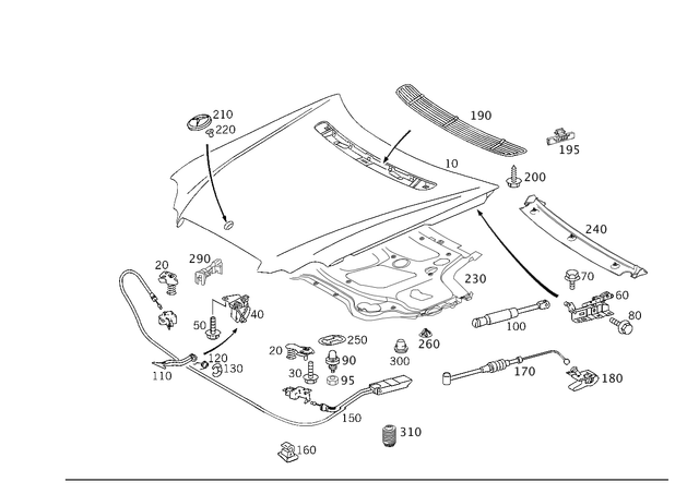 203-887-02-27 - Handle 1960-2005 Mercedes-Benz | Mercedes-Benz USA Parts