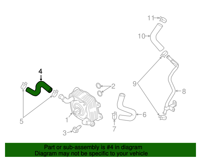 21306-1LA0B - Engine Coolant Hose 2016-2024 Nissan | Nissan Parts ...