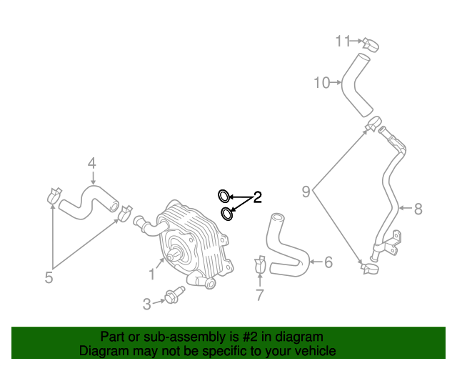 2013-2024 Nissan Oil Cooler O-Ring 15066-3TA2A | OEM Parts Online