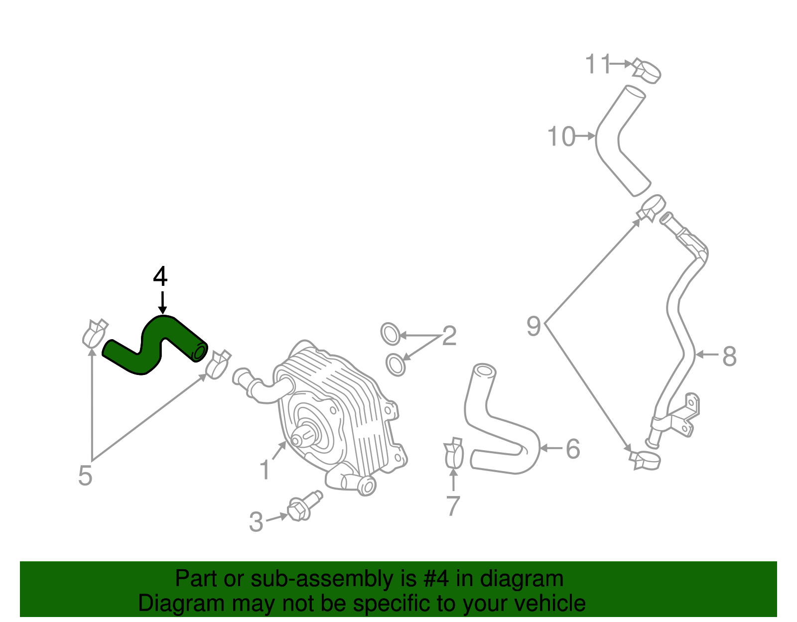 2016-2024 Nissan Engine Coolant Hose 21306-1LA0B | Nissan RVA
