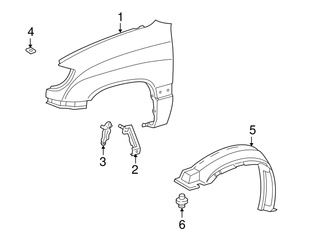 53835-60040 - Fender Brace - 1998-2007 Lexus LX470 | MyLexusParts