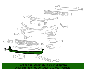 2019-2023 Jeep Cherokee Fascia 68287975AB | Mopar Parts Canada