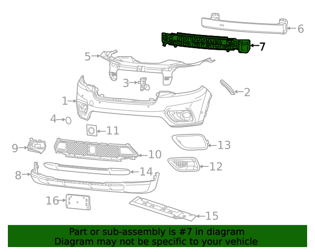2019-2022 Jeep Cherokee Bumper Impact Absorber 68285713aa | TascaParts.com