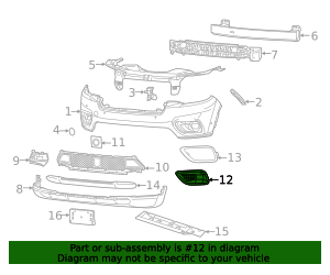 2019-2020 Jeep Cherokee Lamp Cover - Passenger Side (RH) 68287998AA ...
