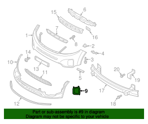 2014-2015 Kia Sorento Fog Lamp Bezel 86524-1U500 | OEM Parts Online