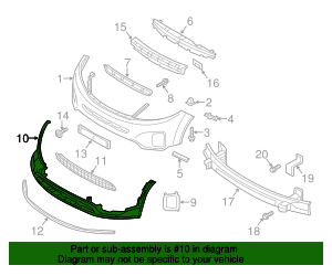 2014-2015 Kia Sorento OEM NEW 13-15 Kia Sorento Cover-Front Bumper ...