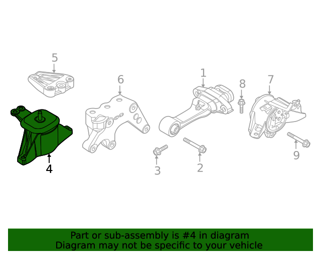 21810-R0100 - Motor Mount 2022-2023 Kia Carnival | Kia.Parts Store