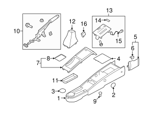 2009-2011 GM Front Floor Console Storage Tray Mat 96966772 ...