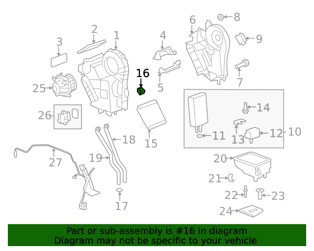 2007-2024 GM HVAC Heater Core Clip 15798230 GM | GMPartsDirect.com