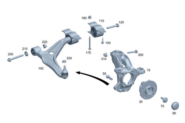 247-330-56-00 - Transverse Control Arm 2022-2025 Mercedes-Benz ...