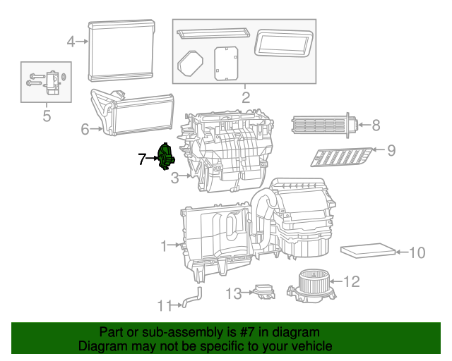 2007-2021 Fiat HVAC Air Inlet Door Actuator 68018109AA | TascaParts.com