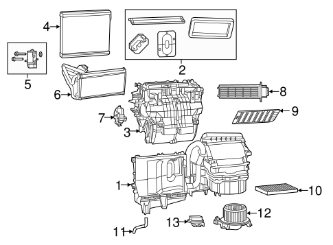 Evaporator & Heater Components for 2014 Ram ProMaster 1500 | TascaParts.com