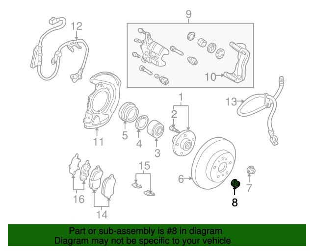 90179-22020 - Axle Nut For 1992-2003 Lexus | Lexus OE Parts