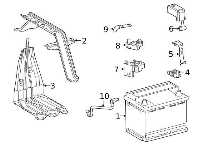 2020-2023 Toyota Highlander Battery Current Sensor Bracket 28859-F0070 ...