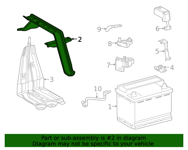 74404-0E090 - Clamp - 2020-2023 Toyota Highlander | Sparks Parts