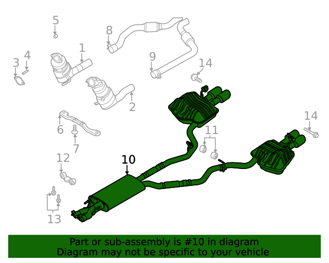 Ford L1MZ-5230-F - Muffler & Pipe - 2020-2023 Ford Explorer | OEM Ford ...