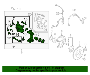 2018-2022 Hyundai Accent Caliper 58180-H9A60 | Hyundai Wholesale Direct