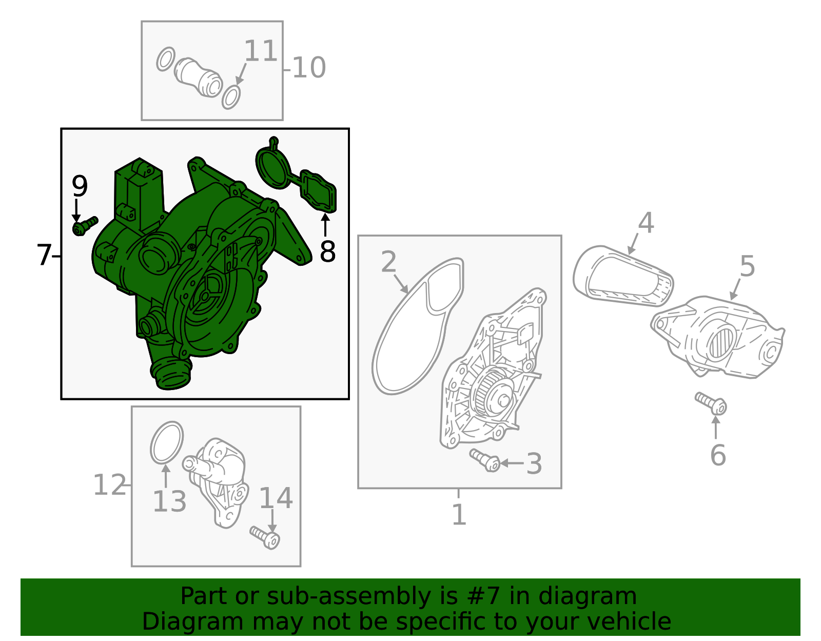 2012-2025 Audi Thermostat Housing 06L-121-111-P | TascaParts.com