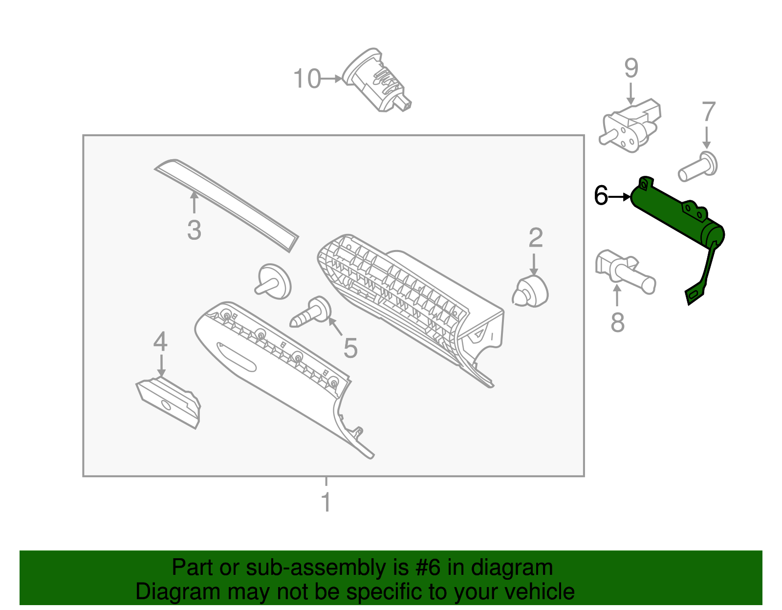 2011-2019 Ford OEM NEW Ford 2011-2018 Explorer Glove Compartment Box ...