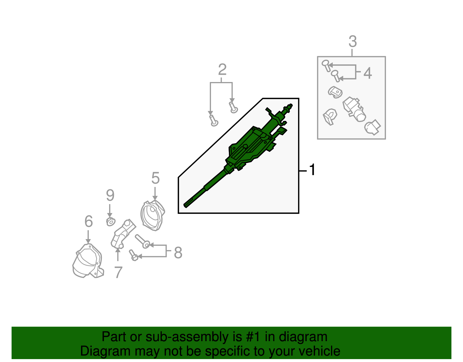 2008-2012 Ford Column Assembly CL8Z-3C529-D | Varsity Ford