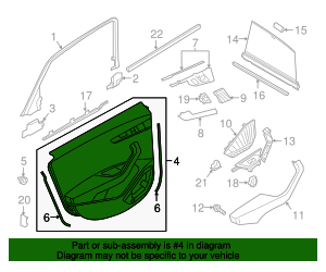 2020 Audi A4 allroad Door Interior Trim Panel 8W0-867-104-C-LCA ...