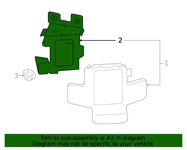 95822-G9000 - Blind Spot Radar Bracket 2019-2021 Genesis G70 ...
