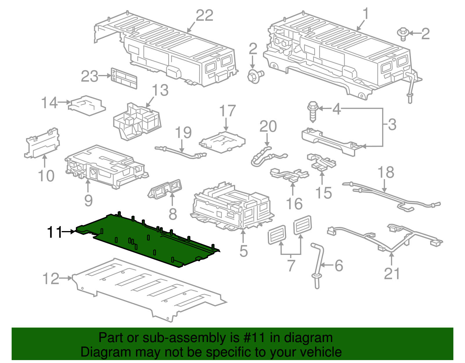 24249796 - Generator Control Module and Battery Tray 2012-2016 GM | Big ...