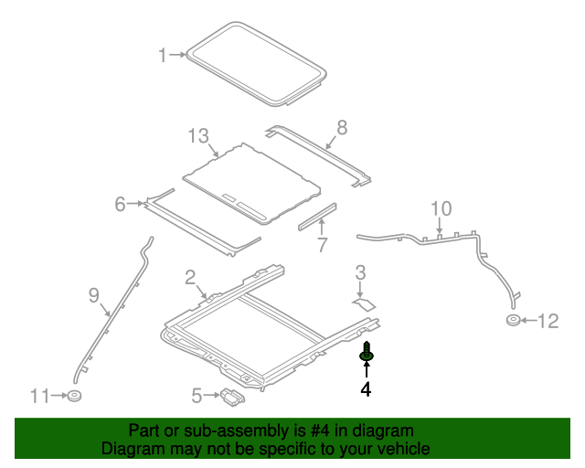 Genuine OEM Ford - Sunroof Frame Screw W702928-S437 | OEM Ford Parts ...