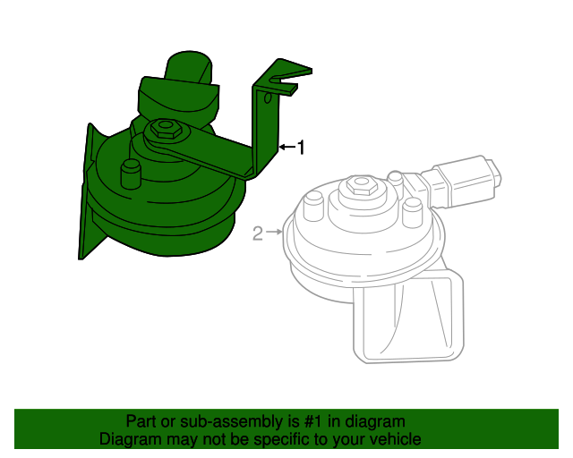 61337400706 - 2018-2021 BMW Low Note Horn (61-33-7-400-706) | BMW of ...