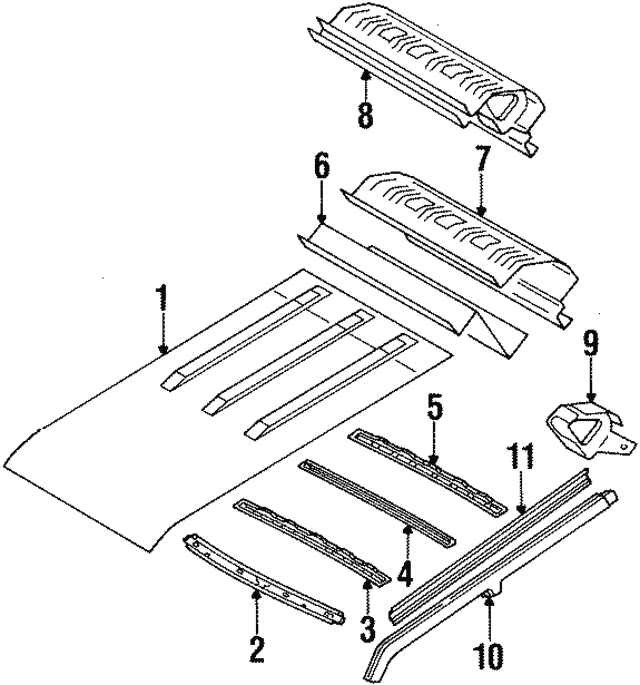 1992-2002 Isuzu Trooper Reinforcement 8943589442 | Isuzu Parts Center