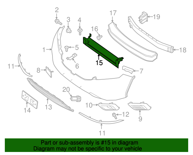 2015-2021 Nissan Radiator Shutter Assembly 62330-9HS0A | Parts for Nissans